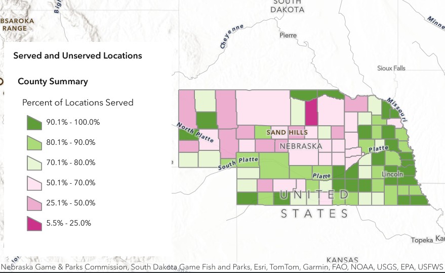 Nebraska Availability Map Challenge Period Opens – KCSR / KBPY