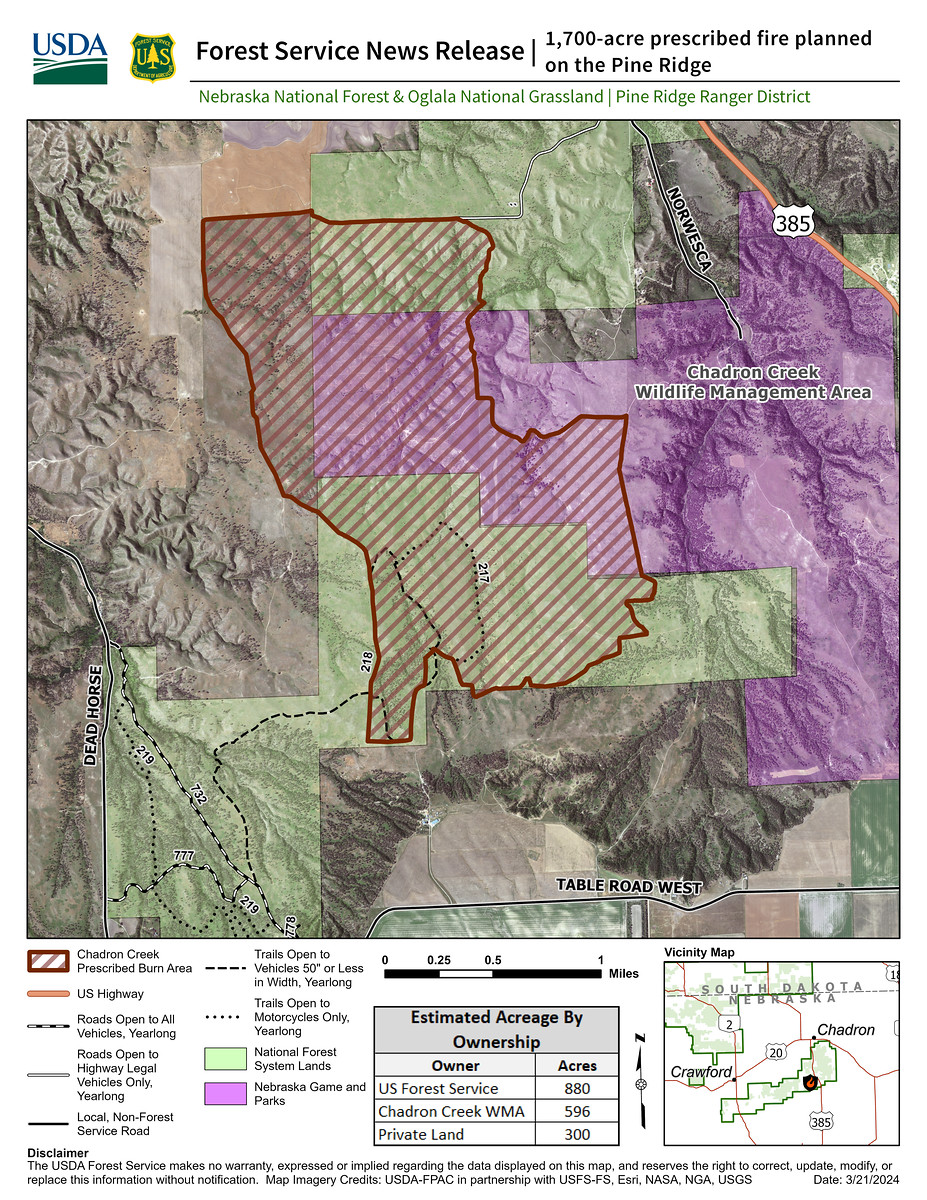 1,700-Acre Prescribed Fire Planned on the Pine Ridge – KCSR / KBPY