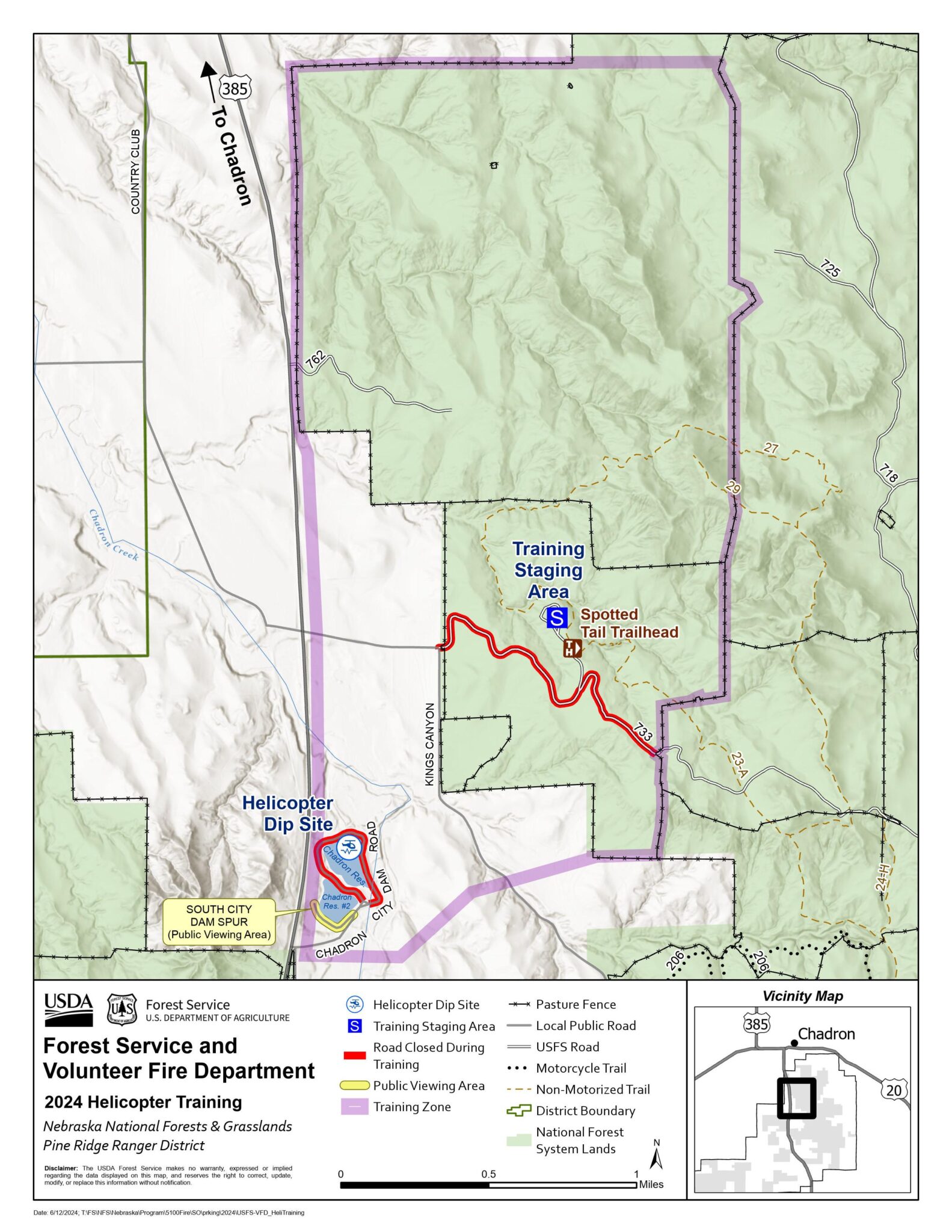 Helicopter Operations Training to be held South of Chadron – KCSR / KBPY