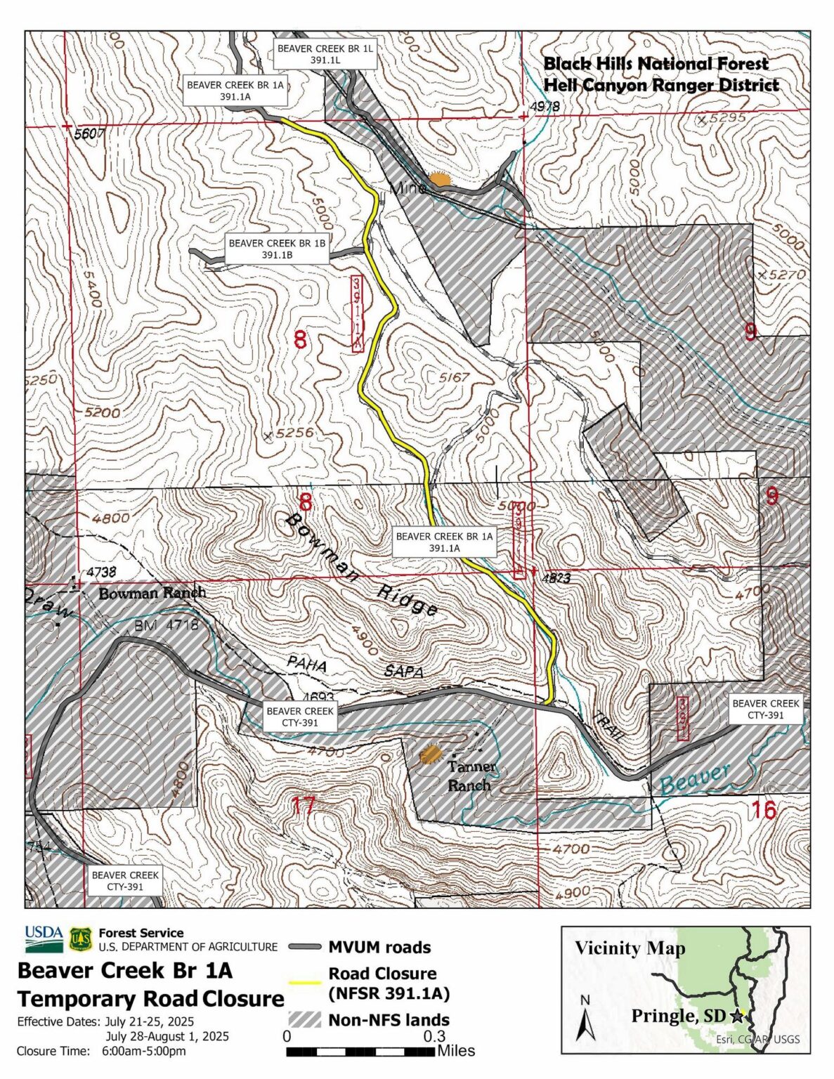 Safety Alert: Beaver Creek Br 1A Road Temporarily Closed – KCSR / KBPY