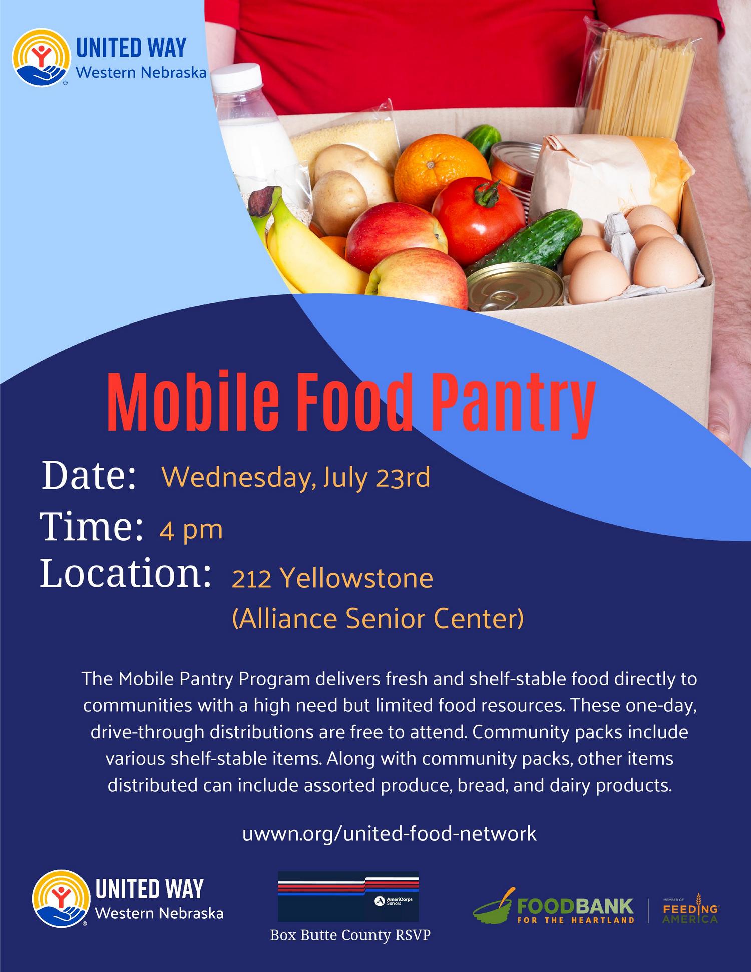 United Way of Western Nebraska Hosting Mobile Food Pantry in Alliance ...