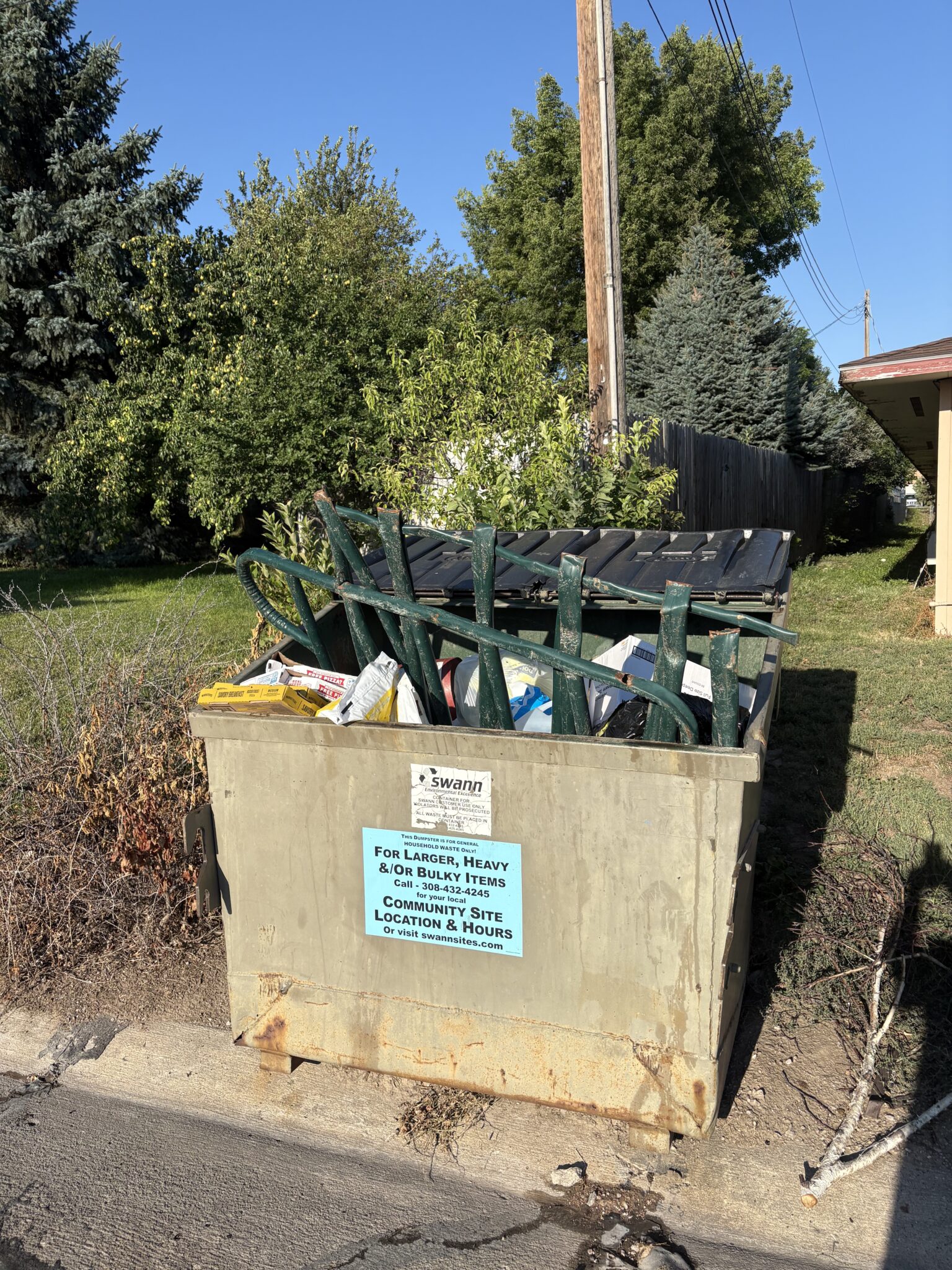 SWANN Finds Another Improper Item, Dumpster Closed Until Resolved ...