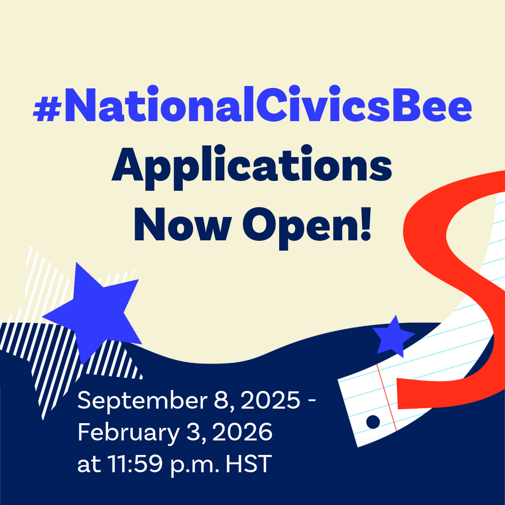 2026 National Civics Bee® Essay Application Portal Now Open for ...