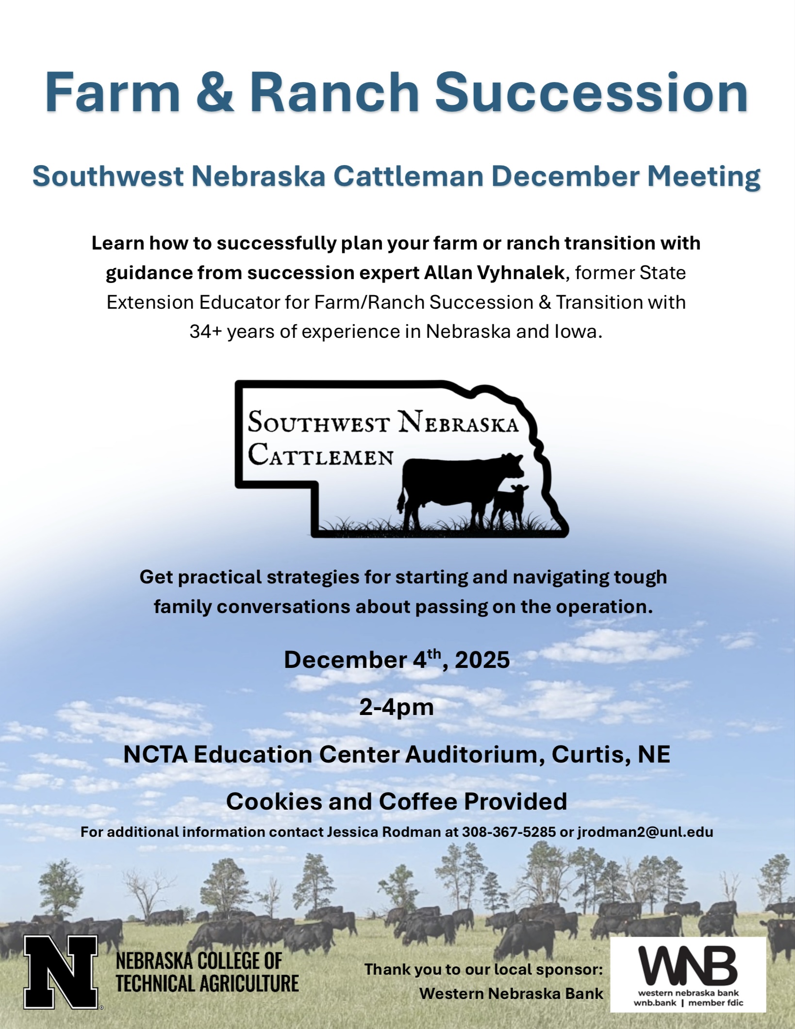 Southwest Nebraska Cattleman December Meeting – KCSR / KBPY