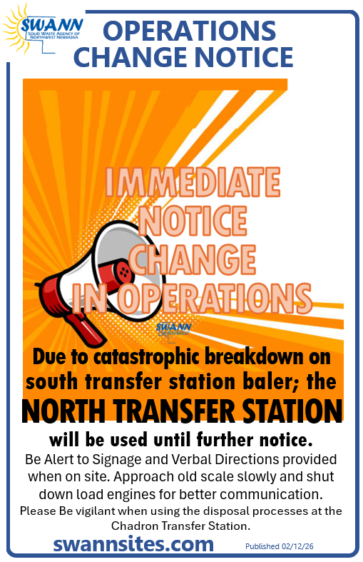 SWANN IMMEDIATE NOTICE CHANGE IN OPERATIONS – KCSR / KBPY