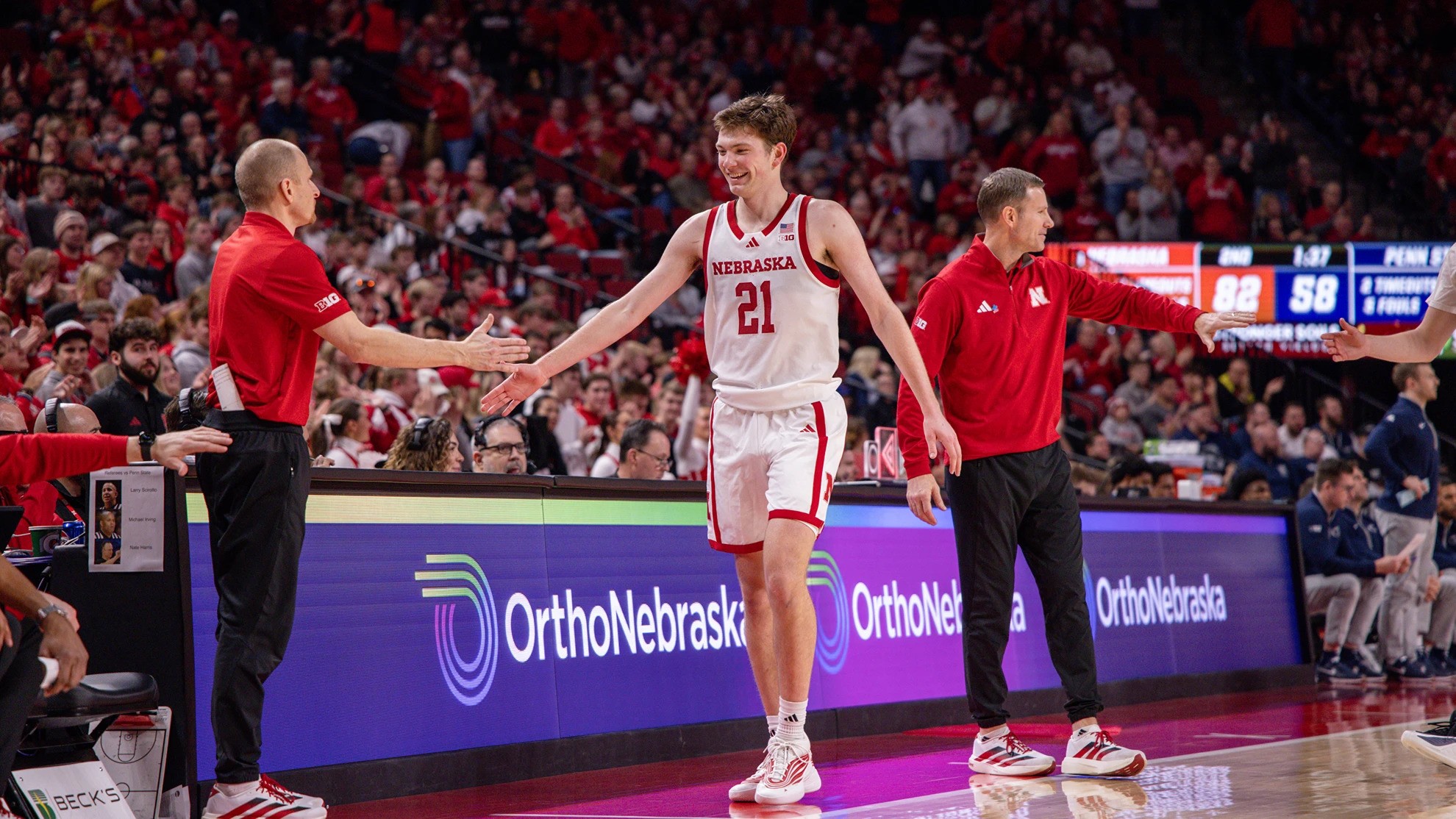 Sandfort’s Record-Tying Day Carries Huskers Past Penn State – KCSR / KBPY