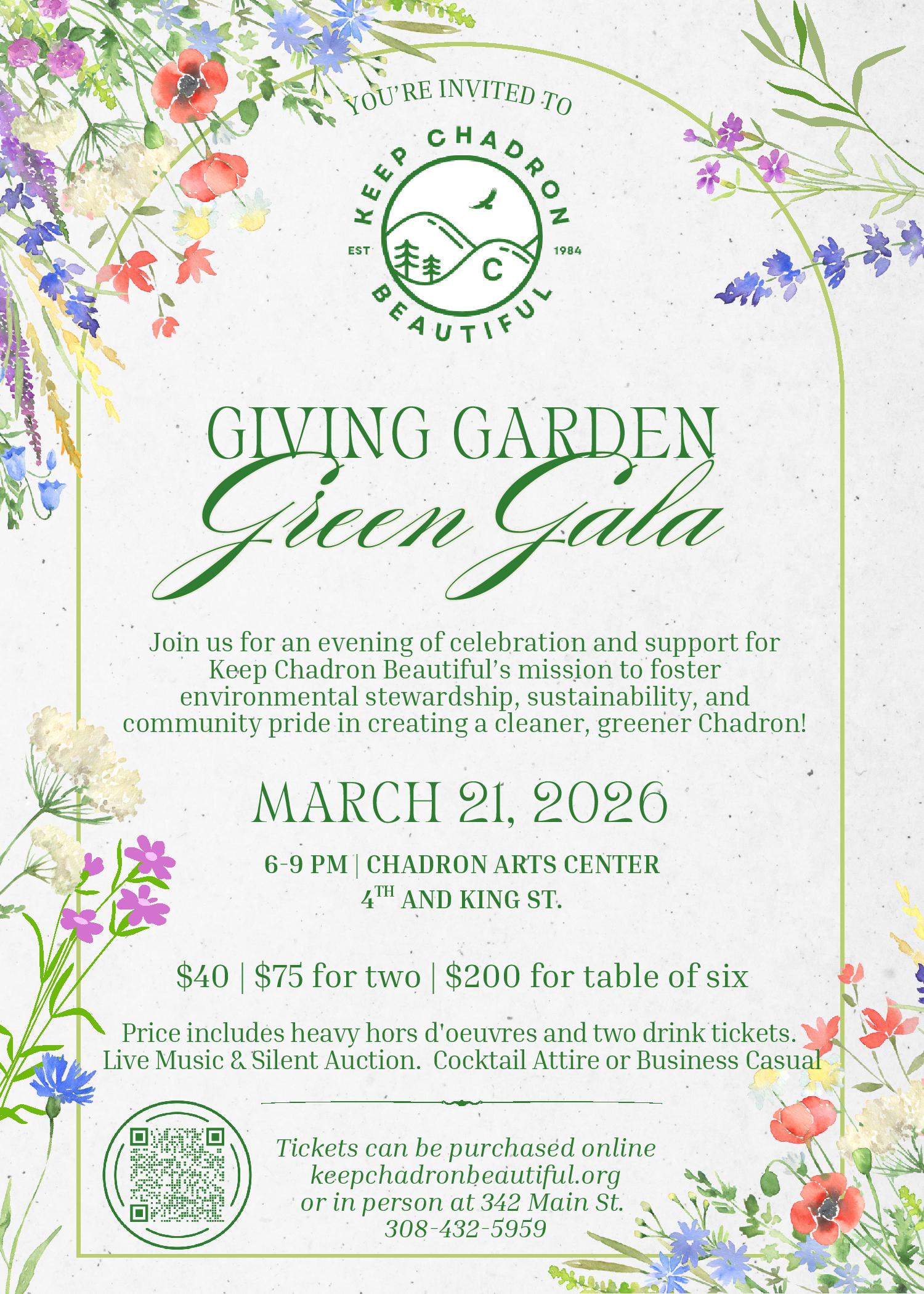 Keep Chadron Beautiful Announces Second Annual Green Gala: “The Giving ...