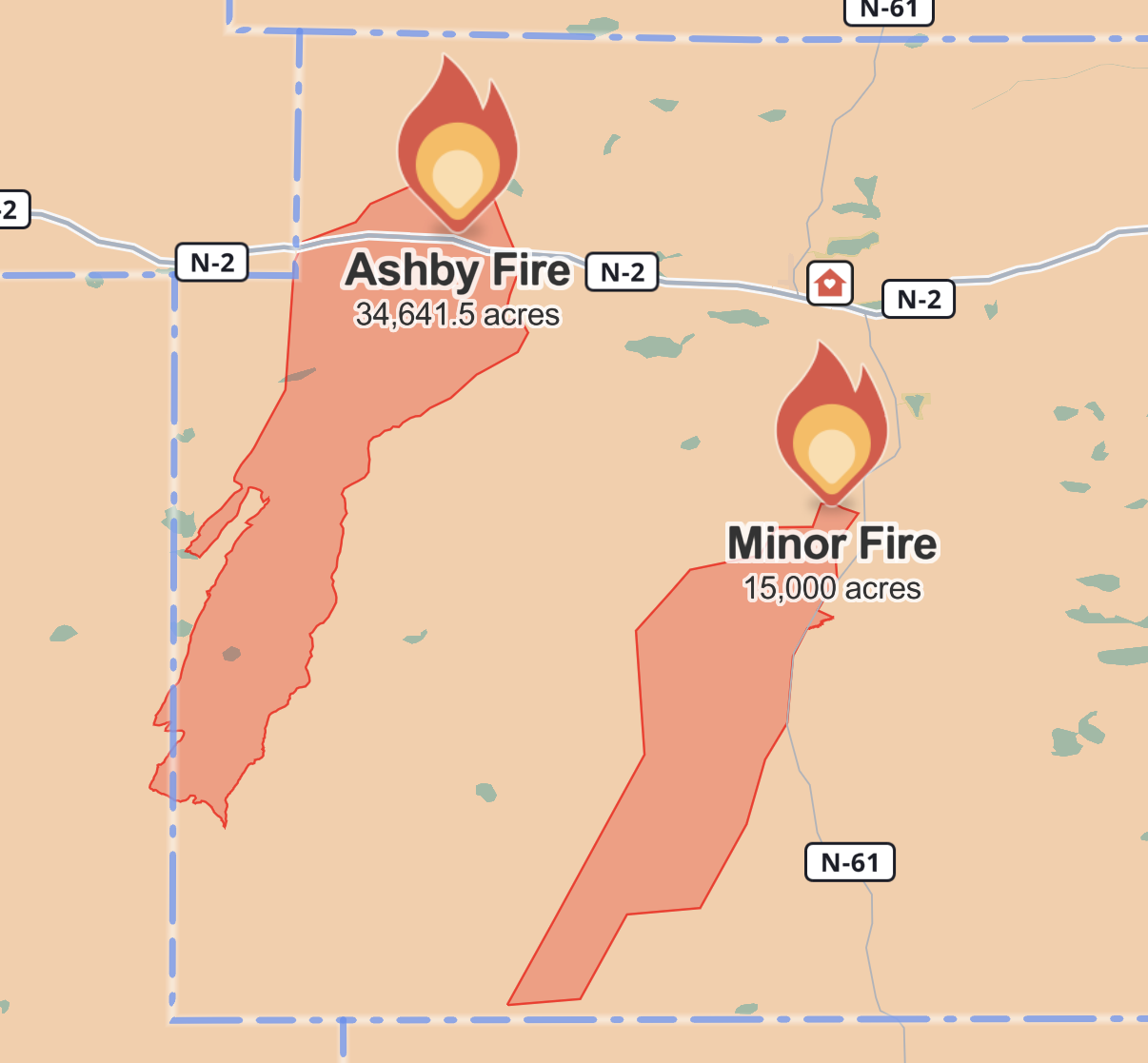 UPDATE: Two Large Fires Burning in Grant County – KCSR / KBPY