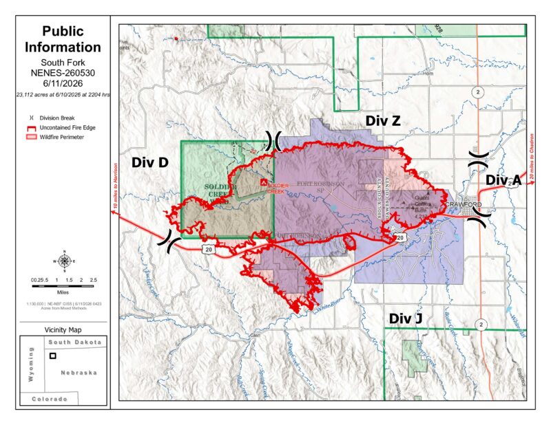 South Fork Fire Morning Update (8:30am 6/11) – KCSR / KBPY